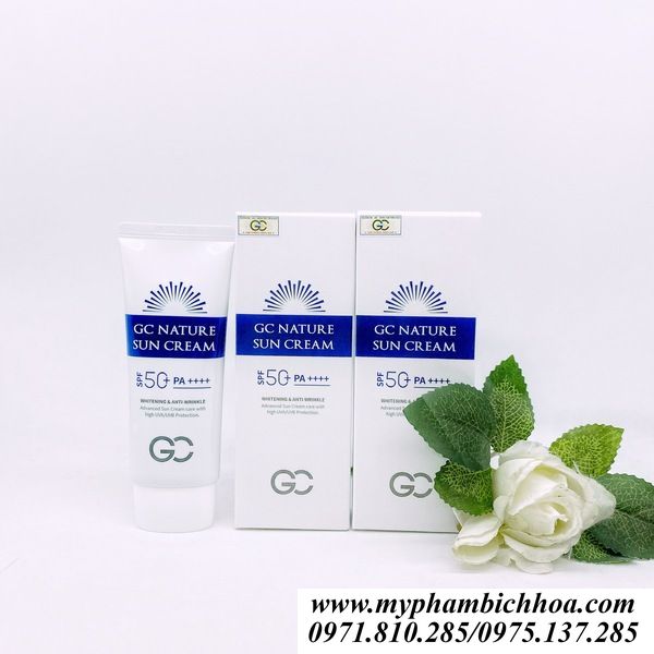 KEM CHỐNG NẮNG GC NATURE SUN CREAM SPF50+ HÀN QUỐC - Mỹ phẩm Bích Hoa